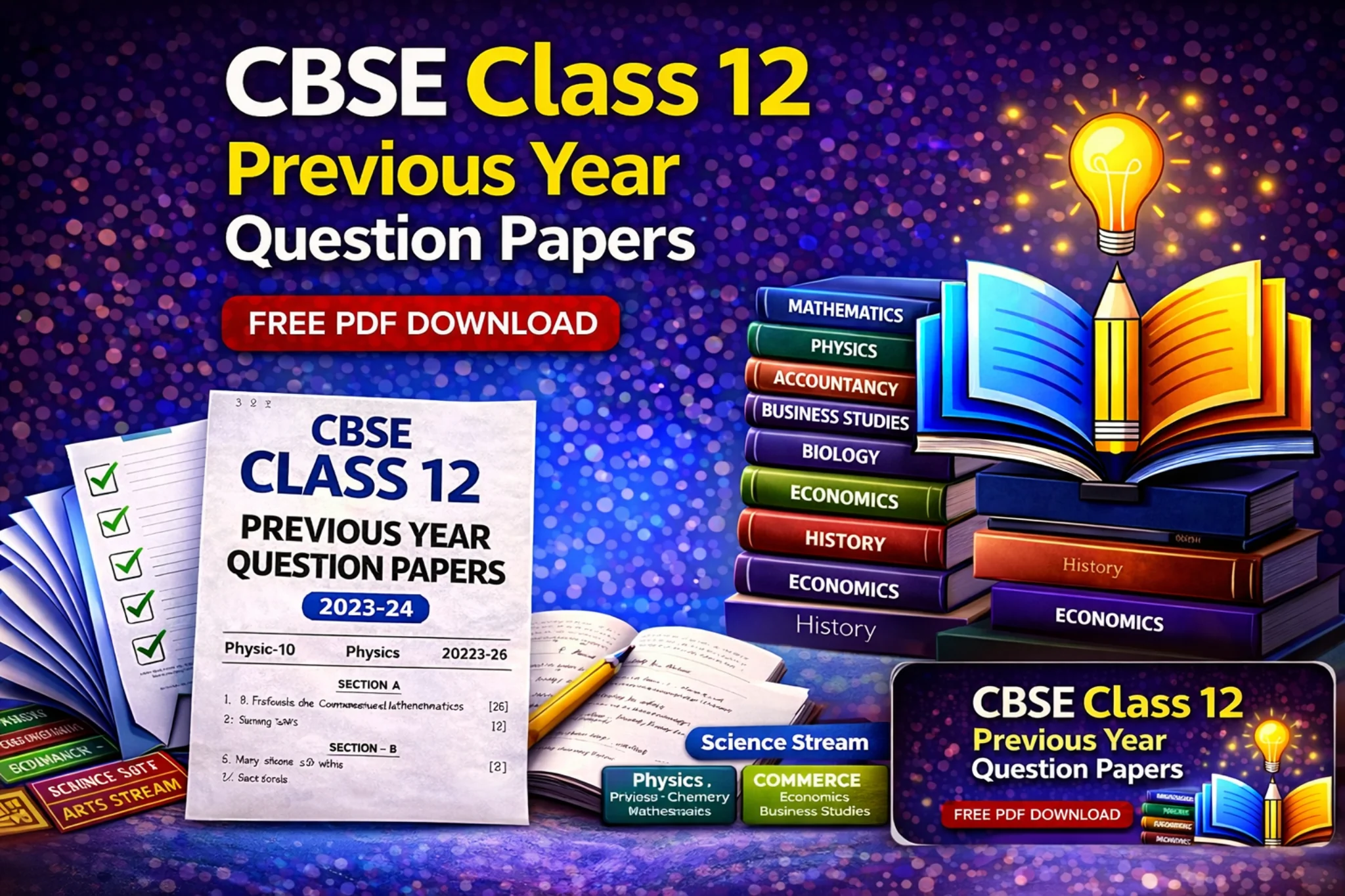CBSE Class 12 Previous Year Question Papers - 2015 to 2026 - PYQ Papers