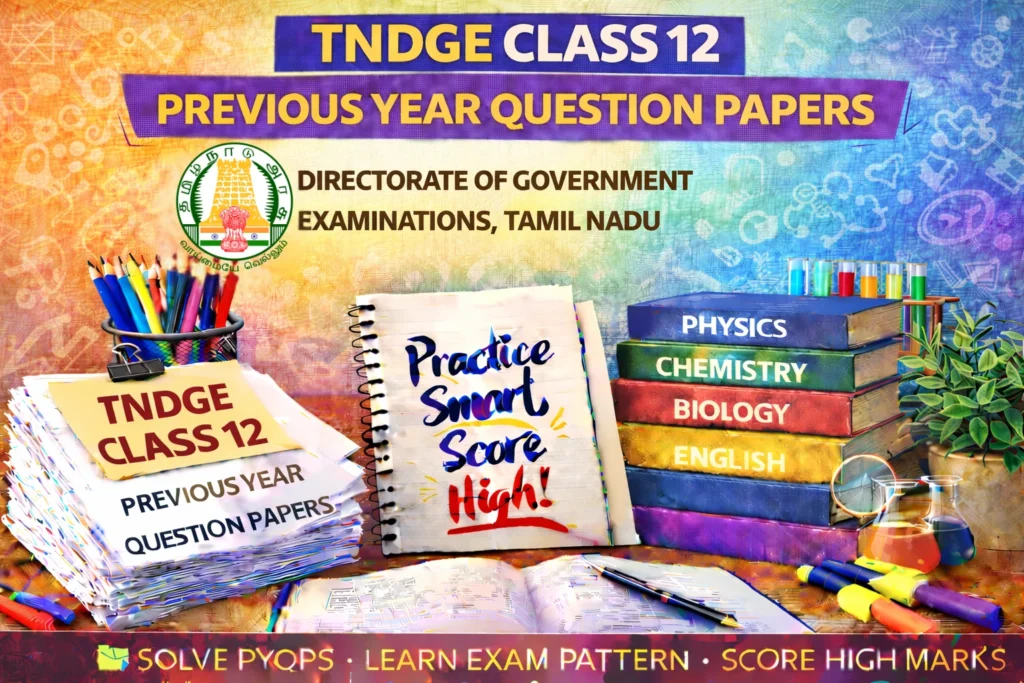 Tamil Nadu Board Class 12 Previous Year Question Papers - 2015 to 2026 ...